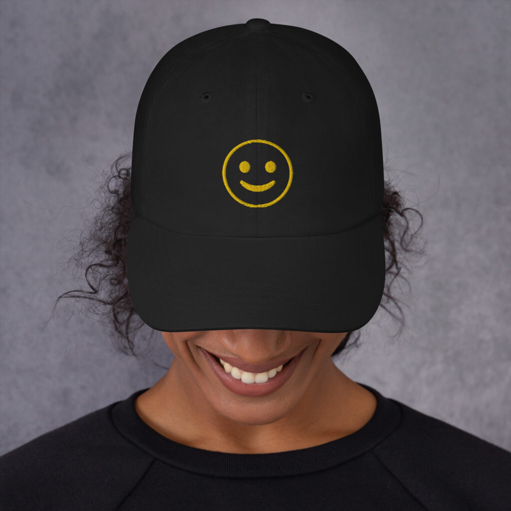 Smiley Face Emoji Embroidered Hat - Wordy Apparel